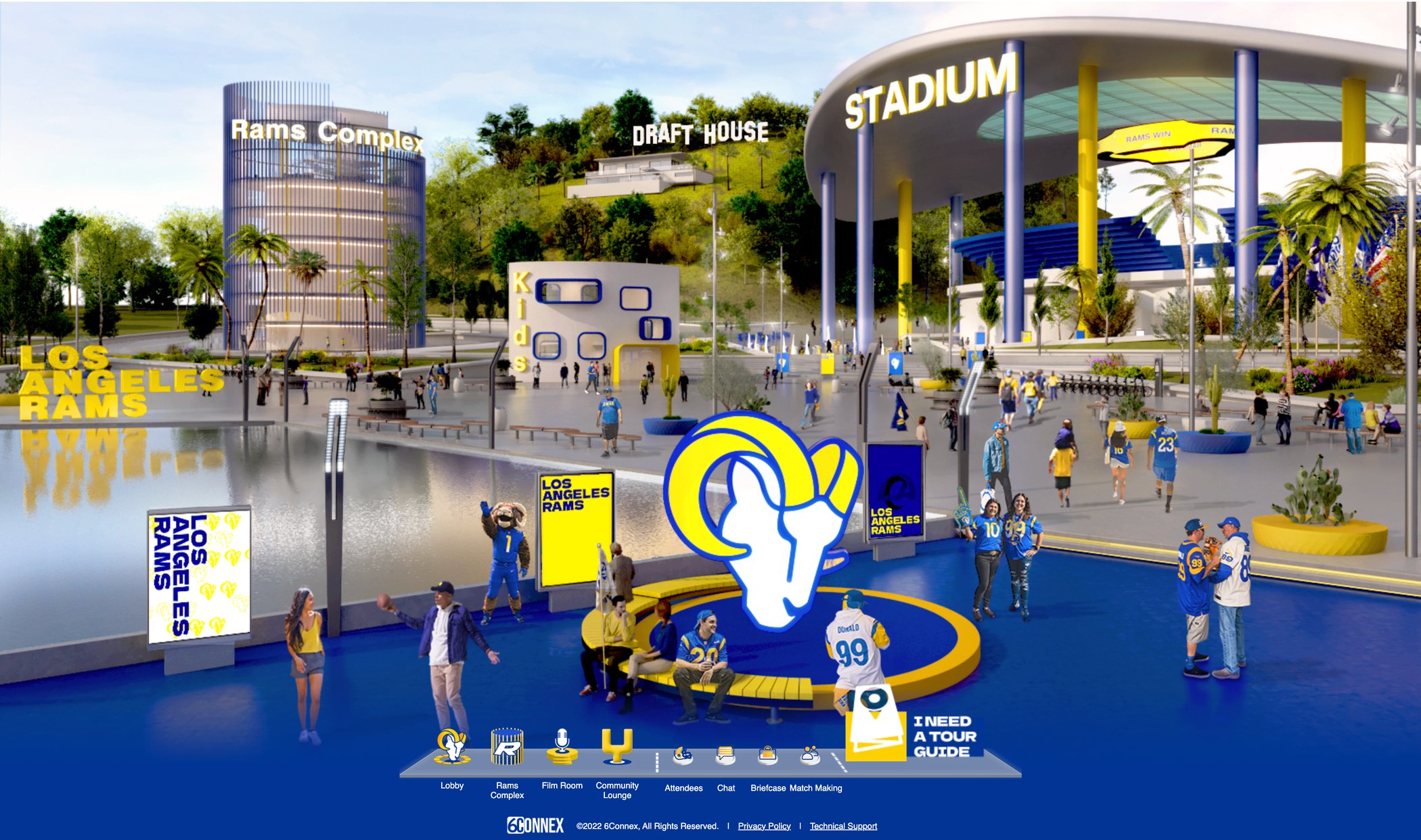 Los Angeles Rams Virtual Venue with 6Connex Event Technology | 6Connex